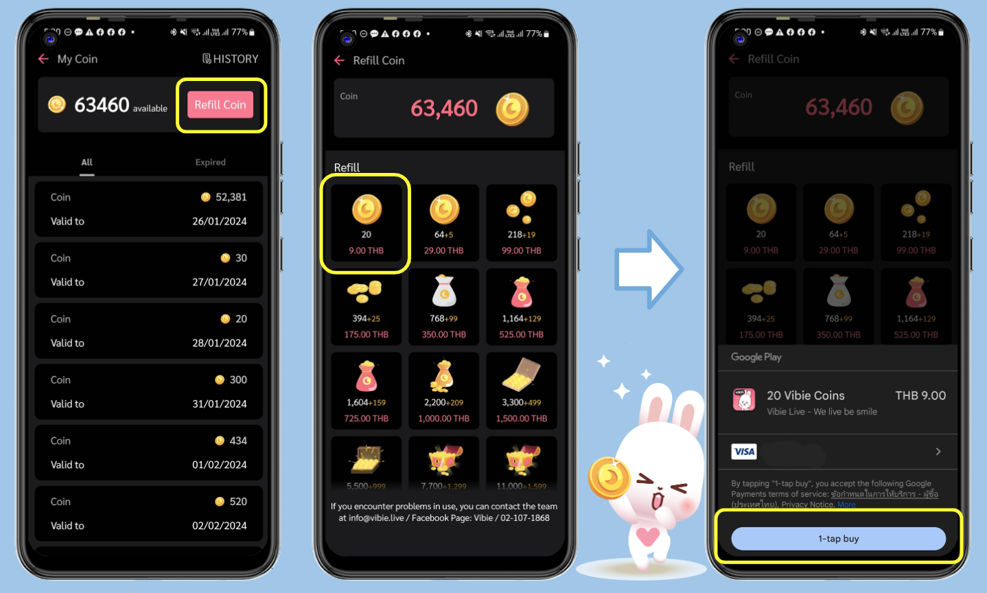 แนะนำช่องทางการเติมเงินออนไลน์ของแอป VIBIE LIVE ทำยังไงได้บ้าง – Vibie Live